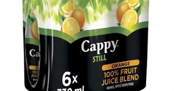 Cappy Still Orange Fruit Juice Blend Cans 6x330ml