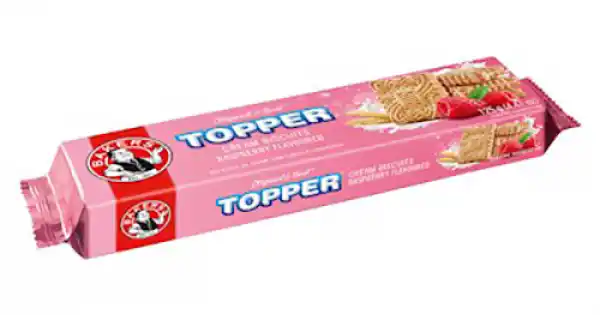 Bakers Topper Raspberry Biscuits 125g
