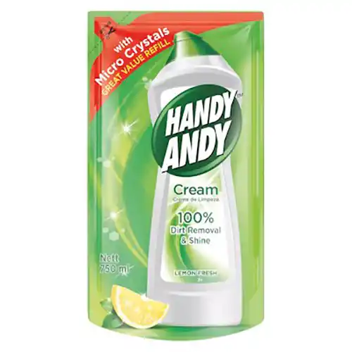 Handy Andy Refill Pouch Lemon Fresh Multipurpose Cleaning Cream 750ml