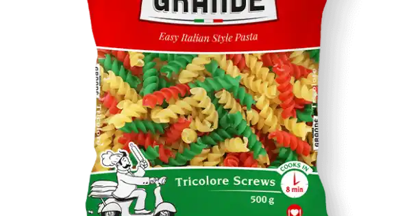 Pasta Grande Tricolour Pasta Screws 500g