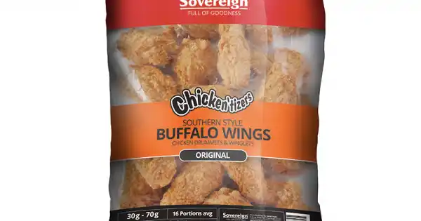 Sovereign Chicken'Tizers Southern Style Buffalo Wings Original 1kg