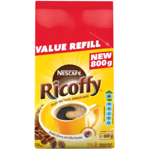 Nescafe Ricoffy Soluble Chicory & Coffee Granules Refill 800g