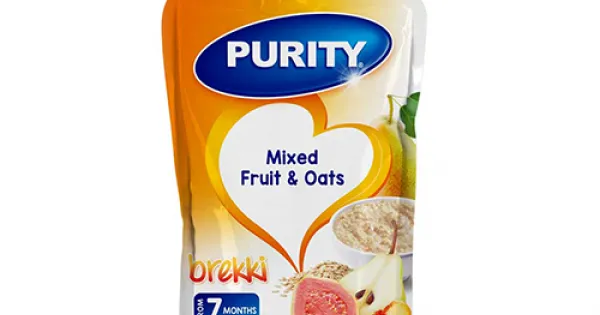 Purity Pouch Mixed Fruit and Oats 110ml from 6 Months