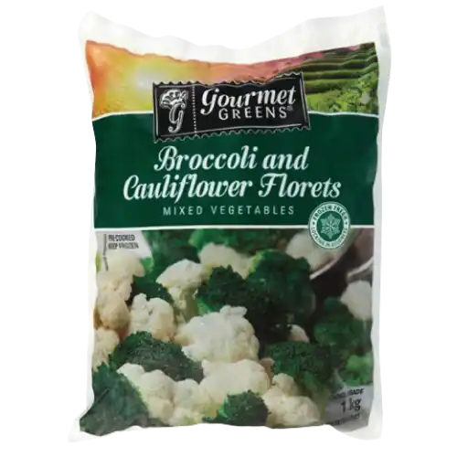 Gourmet Greens Broccoli & Cauliflower Florets 1kg