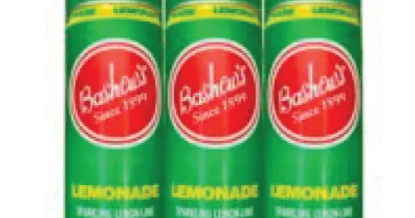 Bashew's Can Lemonade Sparkling Flavoured Drink 6x300ml