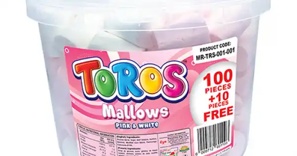 Toros Mallows Pink & White Bucket 110's