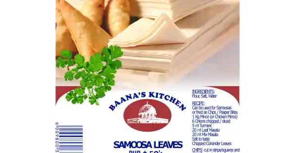 Baana's Kitchen Samoosa Leaves Pur 50's
