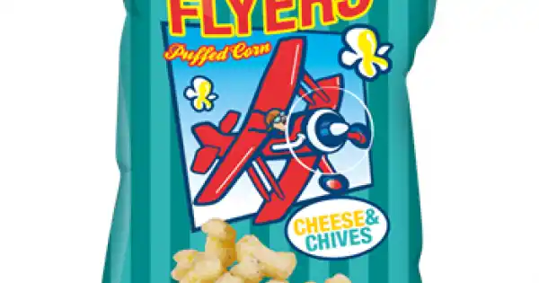 Truda Flyers Cheese & Chives Flavoured Puffed Corn 100g