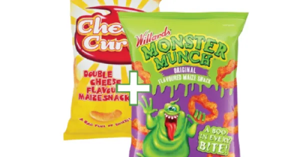 Willards Cheese Curls 90g & Monster Munch 100g Any 2